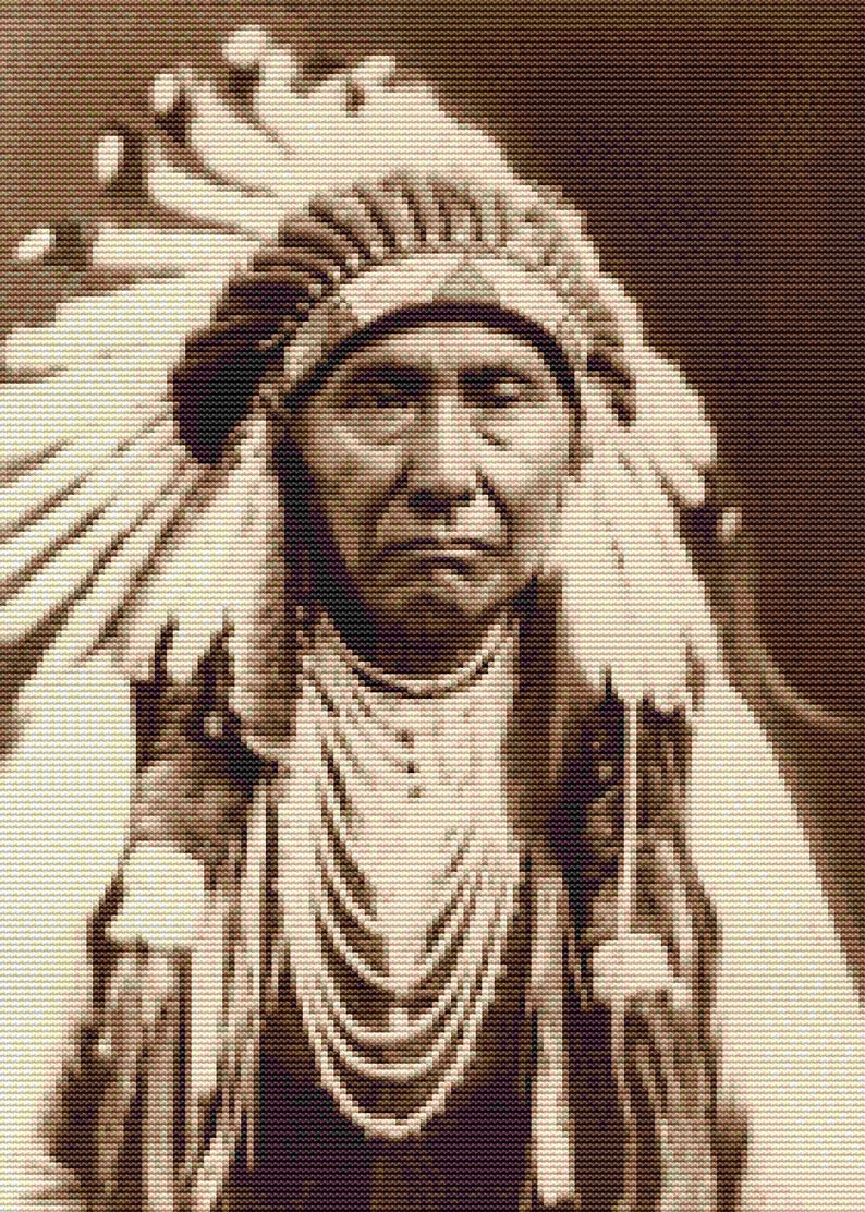 Native American - Indigenous Portrait - Chief Jacob - Instant Digital ...
