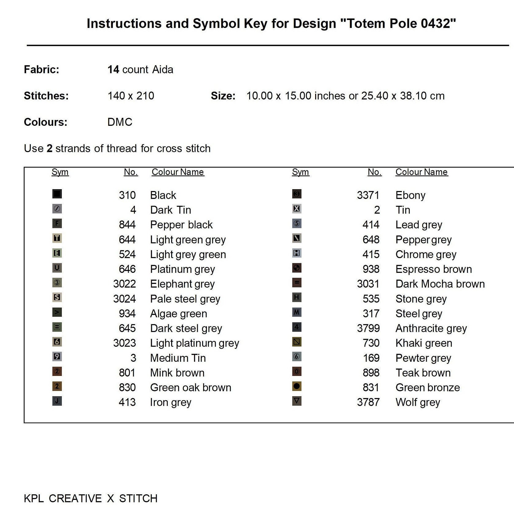 Totem Pole Haida Art Native Indigenous Counted Cross Stitch PDF Pattern ...