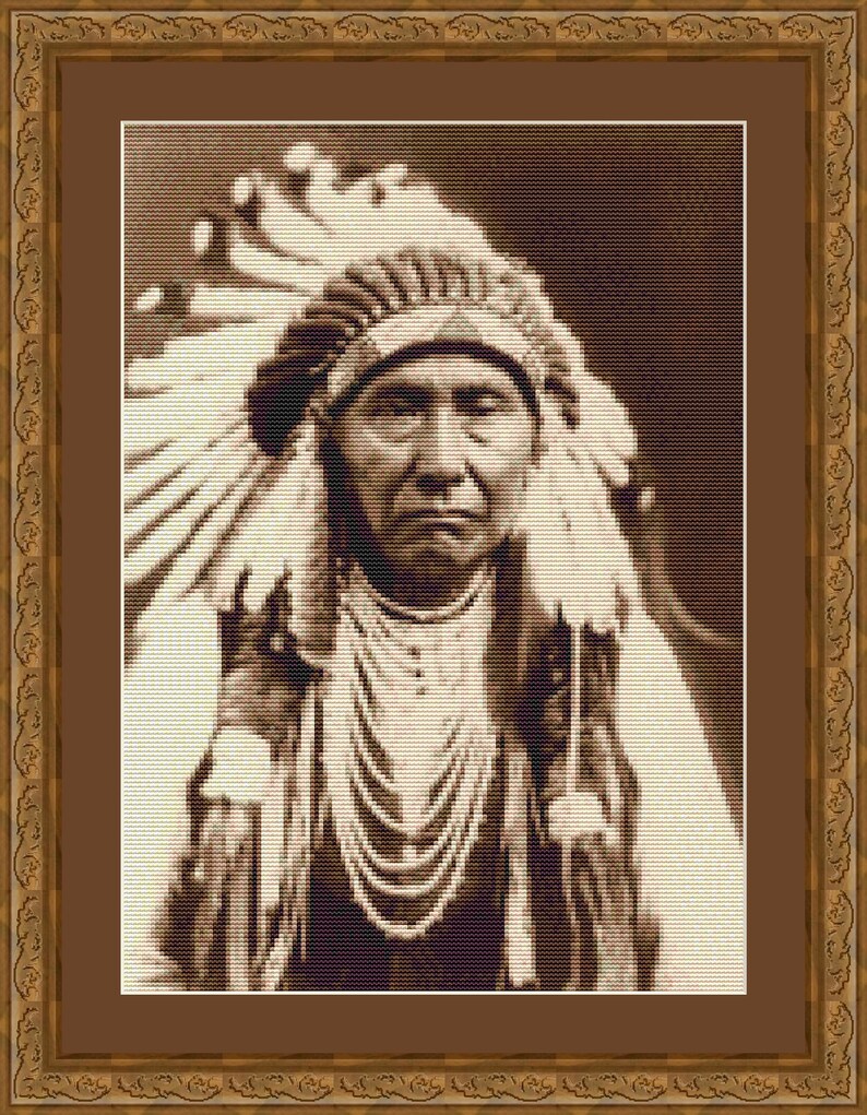 Native American - Indigenous Portrait - Chief Jacob - Instant Digital ...