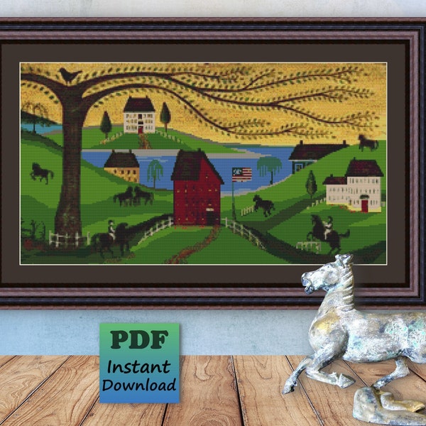 Folk Art Cross Stitch - Etsy