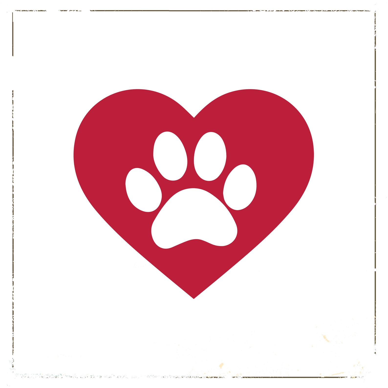 Digital Heart Paw Print Paw Silhouette Vector Jpeg Ai Files - Etsy