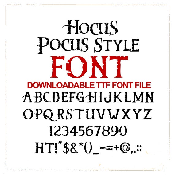 Free hocus pocus font - koolplz