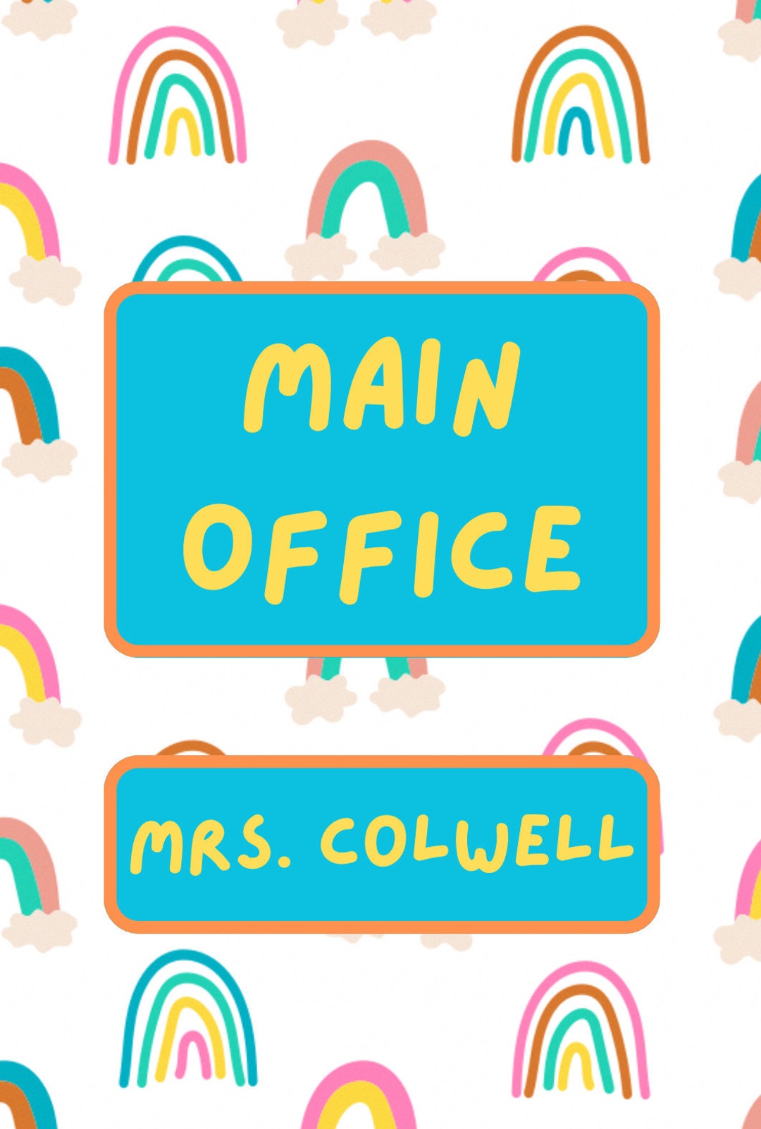 Bright Rainbow Hall Passes - Etsy