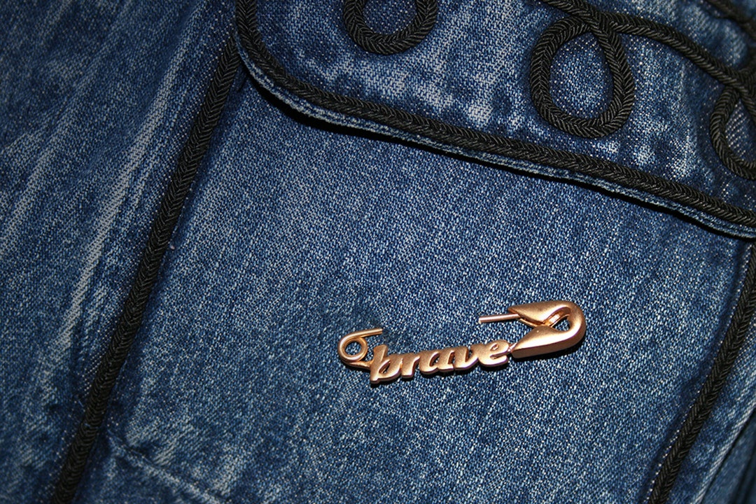 Inspiring Safety Pin by Inspired Pins - BRAVE Pin - Etsy