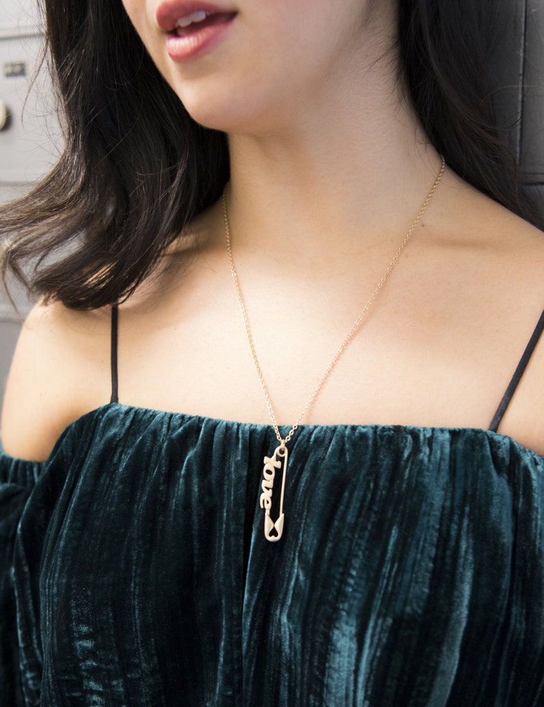 Inspiring Safety Pin Pendant Necklace by Inspired Pins LOVE - Perfect ...