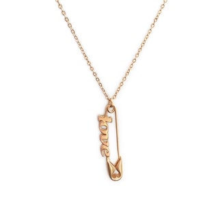 Inspiring Safety Pin Pendant Necklace by Inspired Pins LOVE - Perfect ...