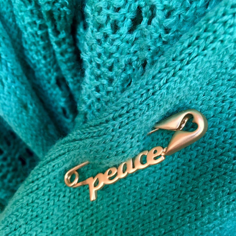 Inspiring Safety Pin by Inspired Pins PEACE Pin - Etsy