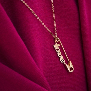 Inspiring Safety Pin Pendant Necklace by Inspired Pins LOVE - Perfect ...