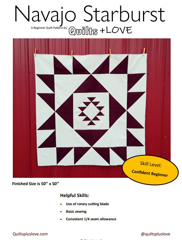 Easy Star Quilt Pattern for Beginners PDF Download - Etsy
