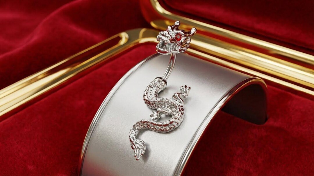 Dragon Belly Ring: Surgical Steel Navel Piercing - Etsy