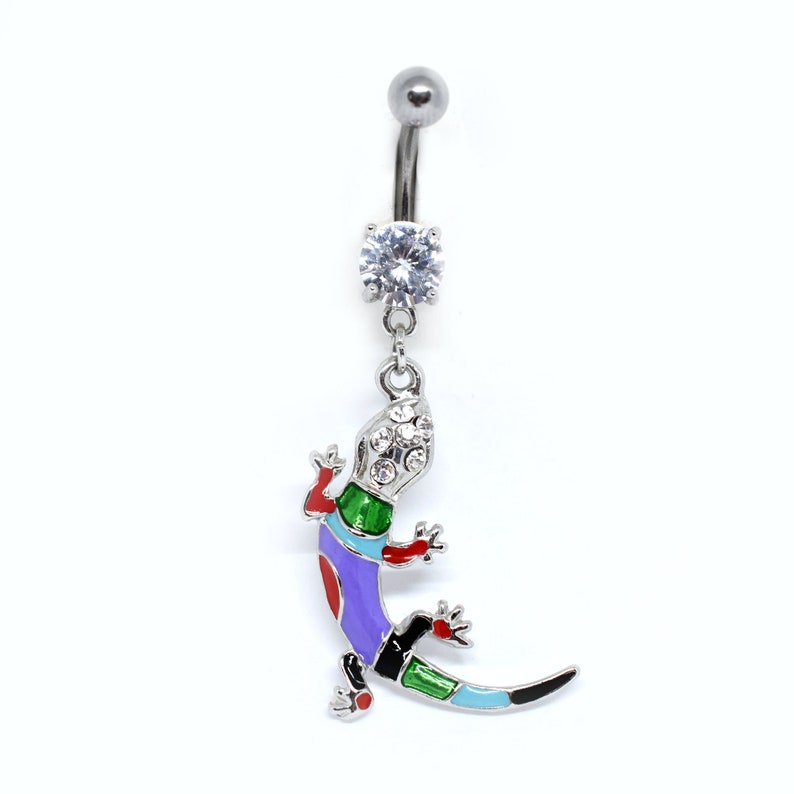 Lizard Belly Ring Belly Button Piercings Navel Piercings - Etsy