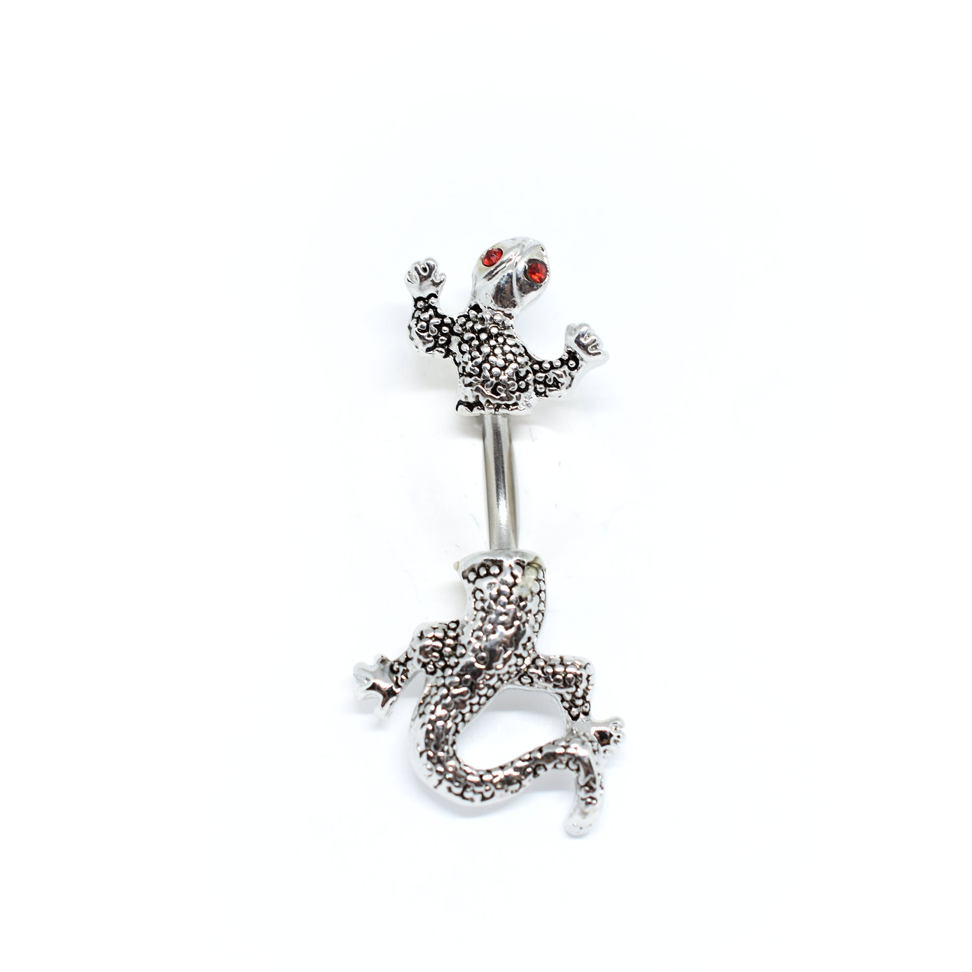 Silver Belly Button Ring/ Lizard Belly Ring / Chameleon Ring / - Etsy