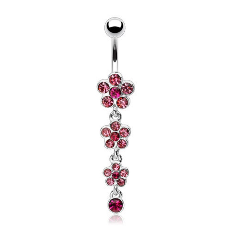 Flower Belly Ring - Etsy