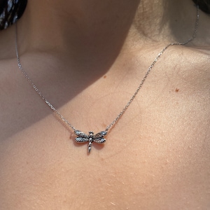 Firefly Necklace/ Sparkly Firefly Necklace/ Sterling Silver 925 ...