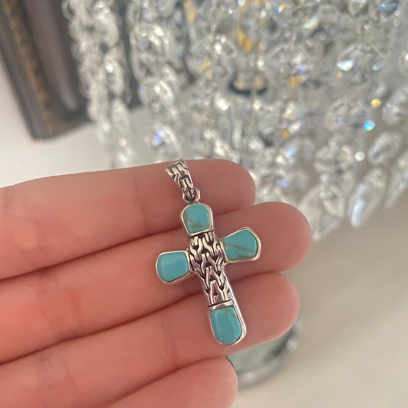 Turquoise Cross - Etsy
