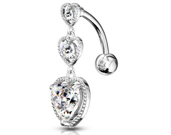 Long Belly Ring - Etsy