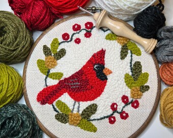 Beginner Punch Needle Kit / Fall Tulip/ Yarn Craft Kit / Rug - Etsy