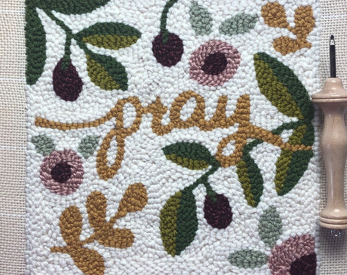 Punch Needle Kit/grateful / Rug Making/ Yarn Craft - Etsy