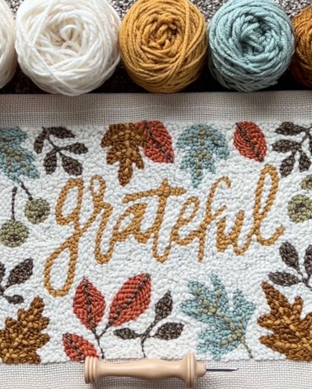 Punch Needle Kit/grateful / Rug Making/ Yarn Craft - Etsy