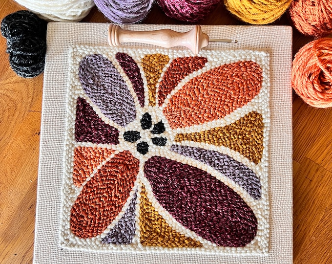 Punch Needle Kit / Sedona Sunflower / Rug Hooking / Yarn Craft - Etsy