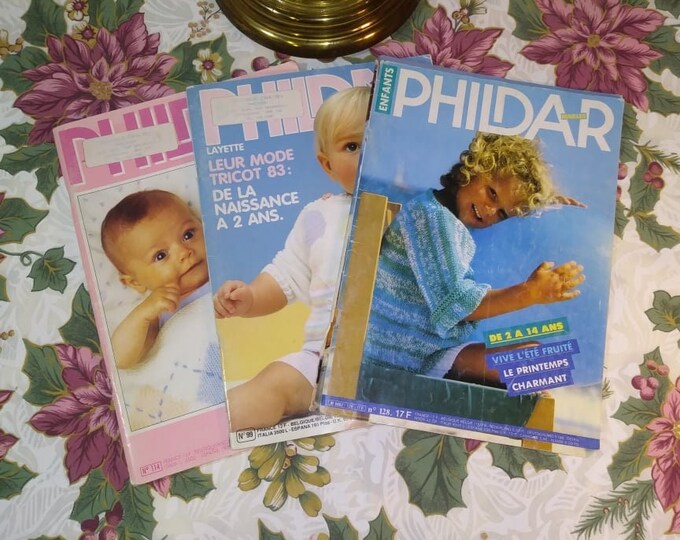 Phildar Knitting Magazines/ Vintage French Knitting Magazines/kids ...