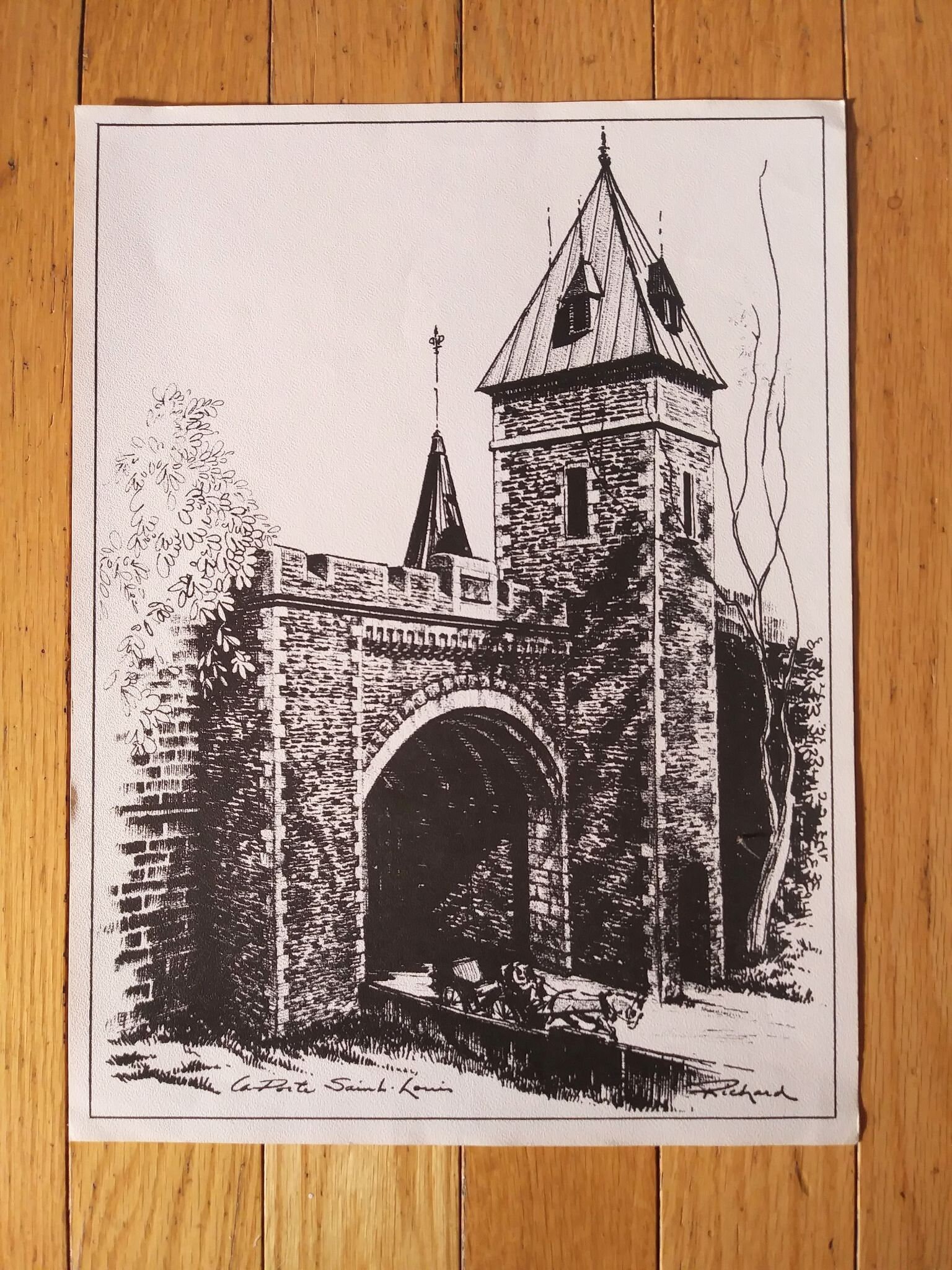 Art Engraving Print/québec Original Art Engraving Print/la - Etsy