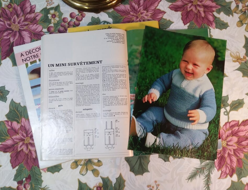 French Vintage Knitting Magazines/vintage Magazines/kids Knitting ...