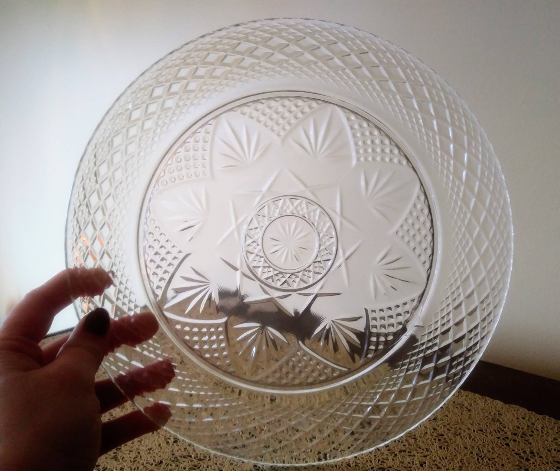 Luminarc USA Clear Glass Dinner Plate #13/depression Glass/pressed ...