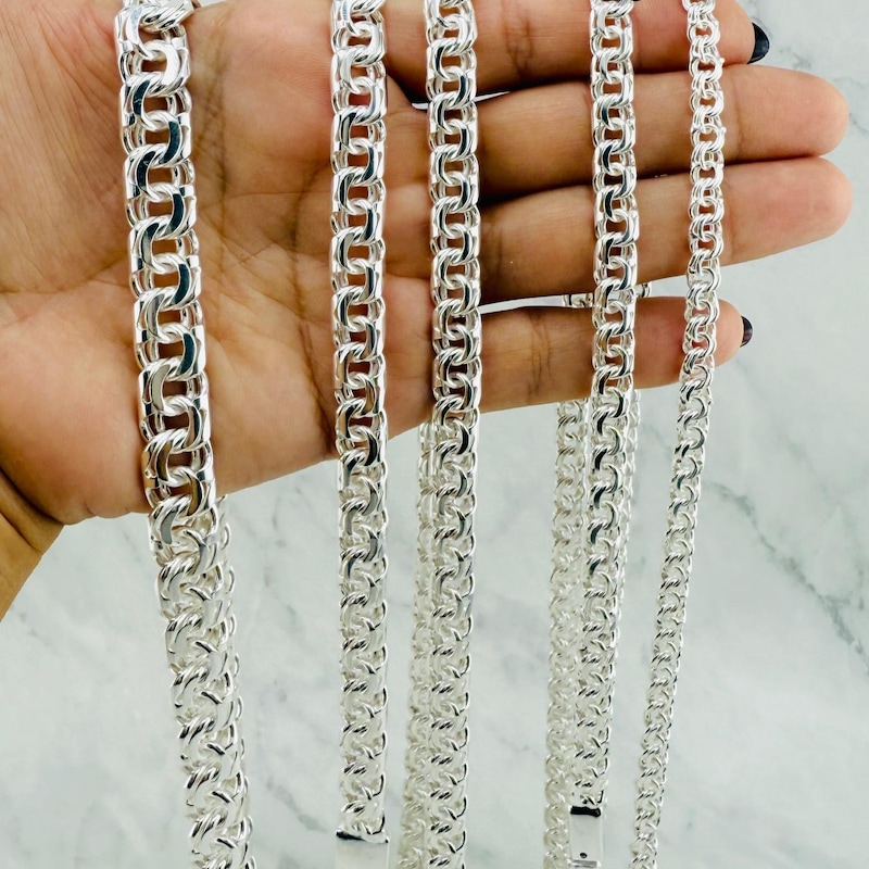 925 Silver Chino Chain - Etsy