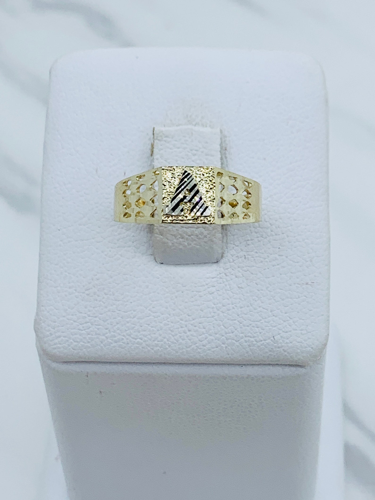 Real 10k Solid Gold Initial Ring Letter J A or M Size 6 - Etsy