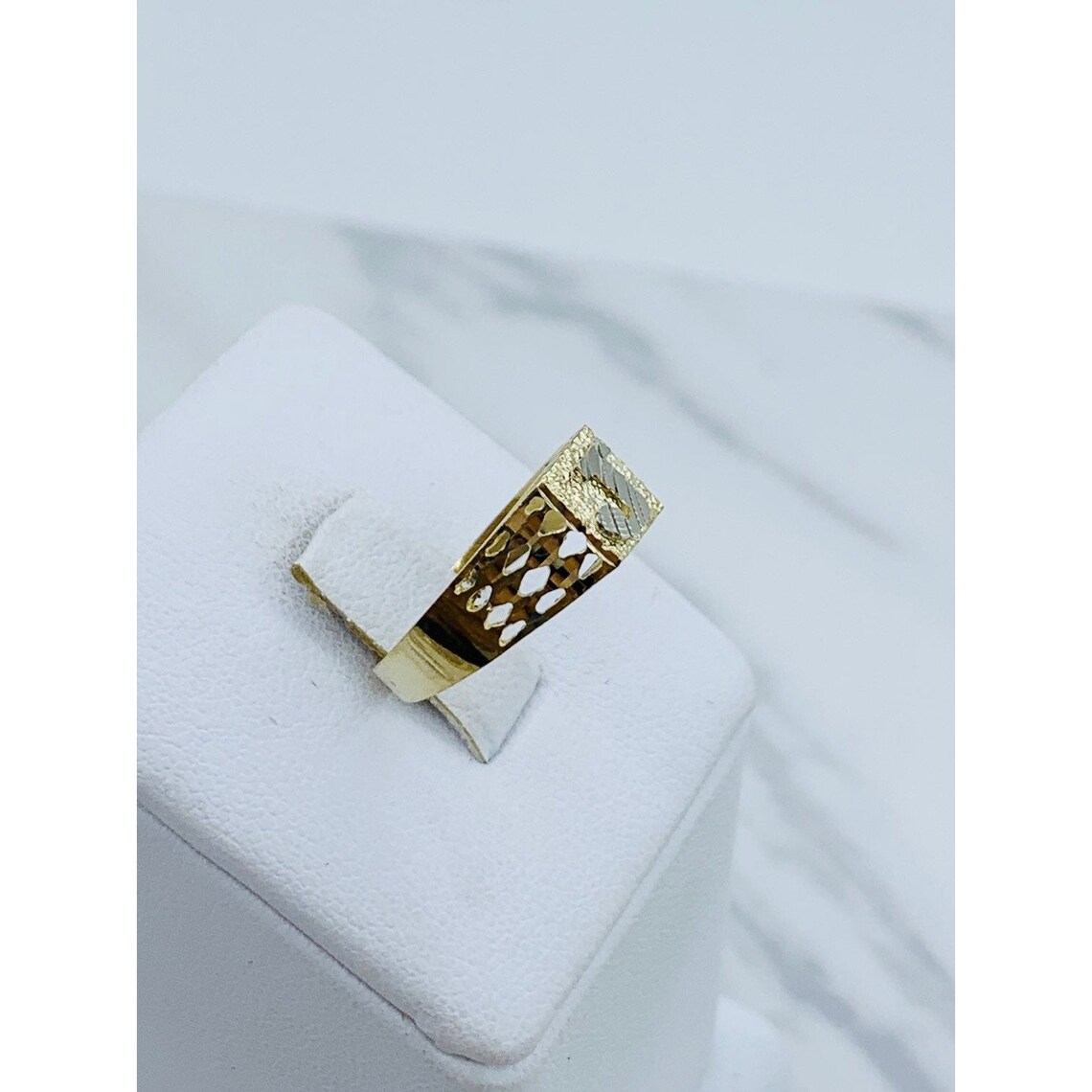 Real 10k Solid Gold Initial Ring Letter J A or M Size 6 - Etsy
