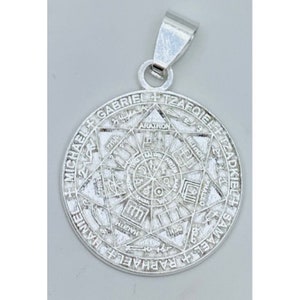 925 Sterling Silver Pendant Seven Archangels Medallion - 7 Arcángeles ...