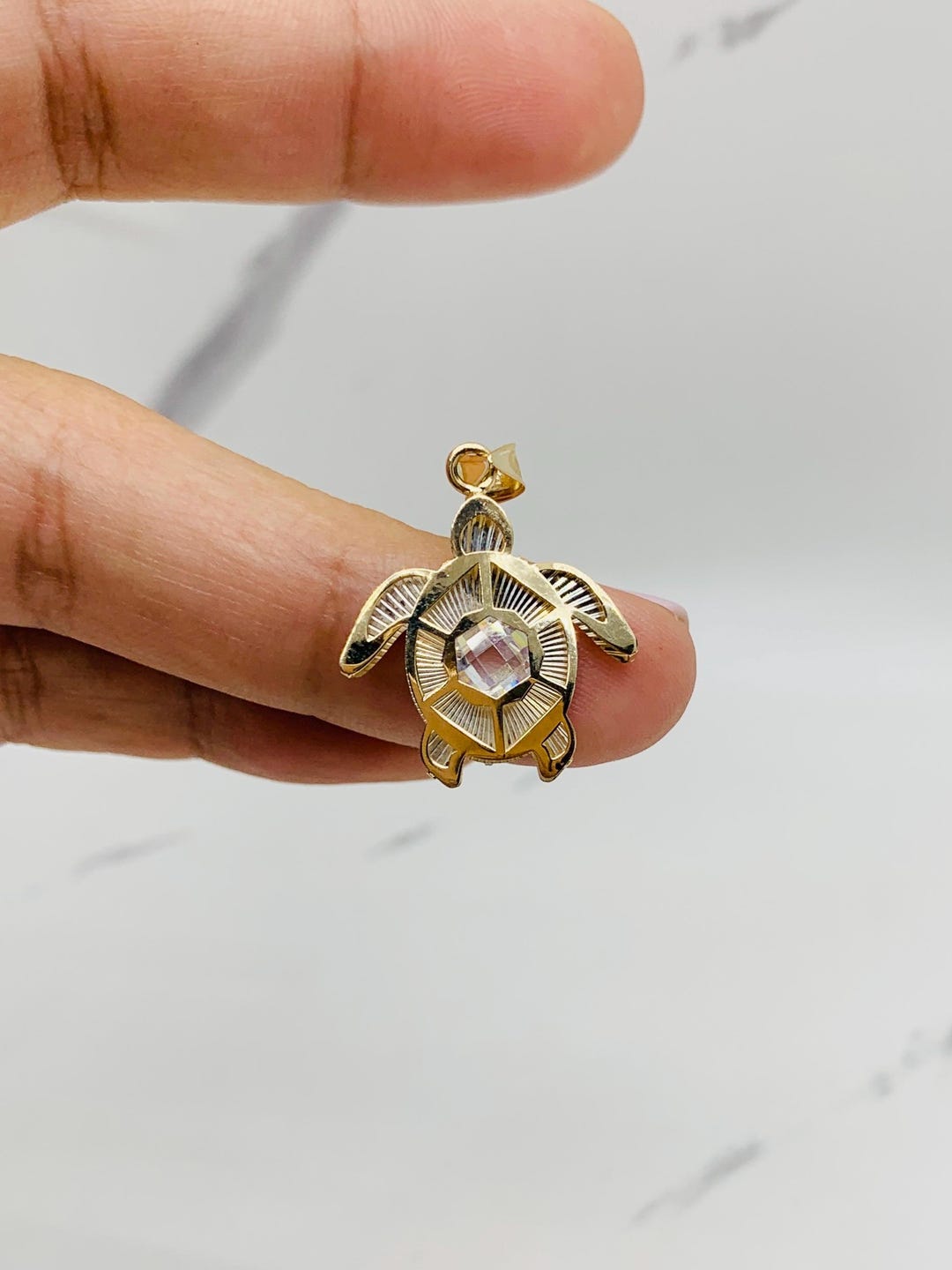 14k Gold Pendant Turtle - Dije Oro 14 Kilates Tortuga - Etsy