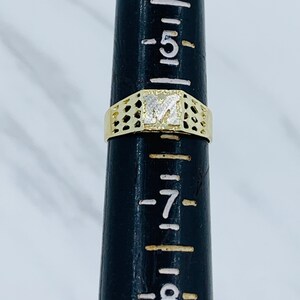 Real 10k Solid Gold Initial Ring Letter J, A, or M Size 6 - Anillo En ...