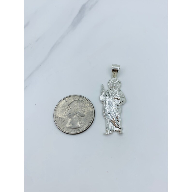 925 Sterling Silver San Judas Pendant and Necklace Cadena Y - Etsy