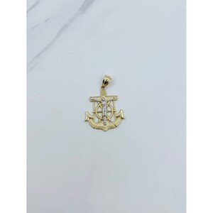 14k Gold Pendant Anchor - Dije En Oro Ancla - Etsy