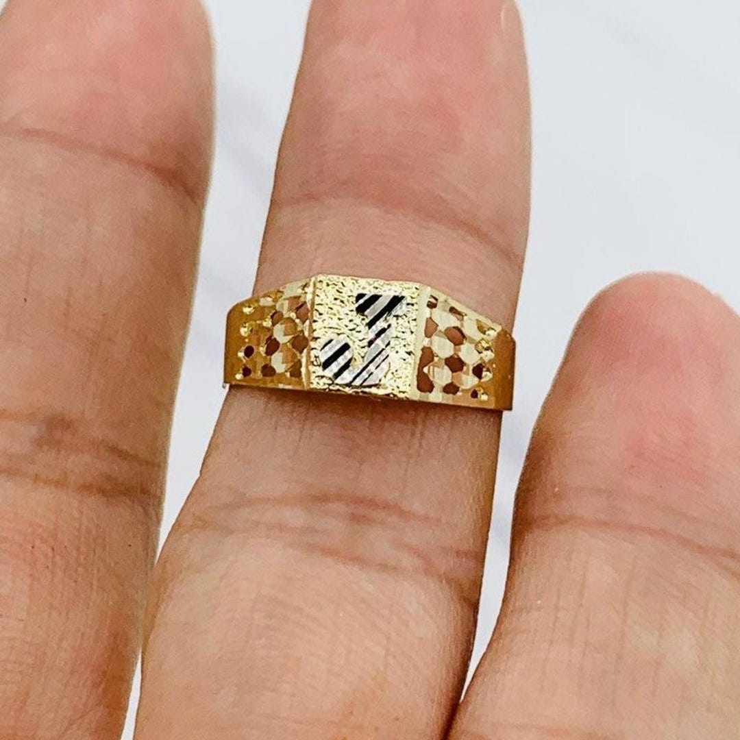 Real 10k Solid Gold Initial Ring Letter J, A, or M Size 6 - Anillo En ...