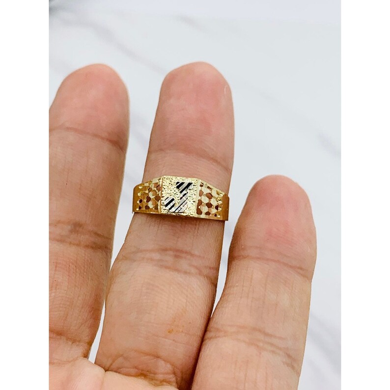 Real 10k Solid Gold Initial Ring Letter J A or M Size 6 - Etsy