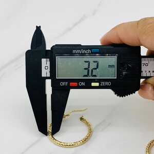 10k Gold Hoop Earrings Diamond Cut Design - Arracadas En Oro De 10k - Etsy