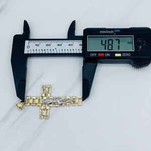 10k Gold Pendant Cross Jesus Crucifix - Crucifijo En Oro 10k - Etsy