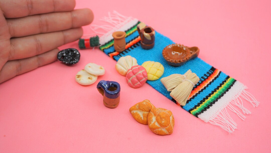 Miniature Ofrenda Set Dia De Muertos Day of the Dead Food Dollhouse ...