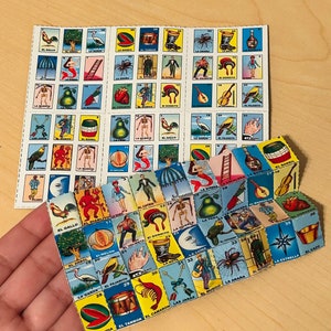 Miniature Loteria INDIVIDUAL Mexican Mini Board Game Lottery Miniatura ...
