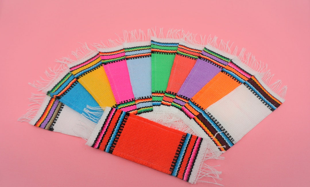 Miniature Mexican Serape Mini Shawl Carpet Mexico Scarf INDIVIDUAL ...