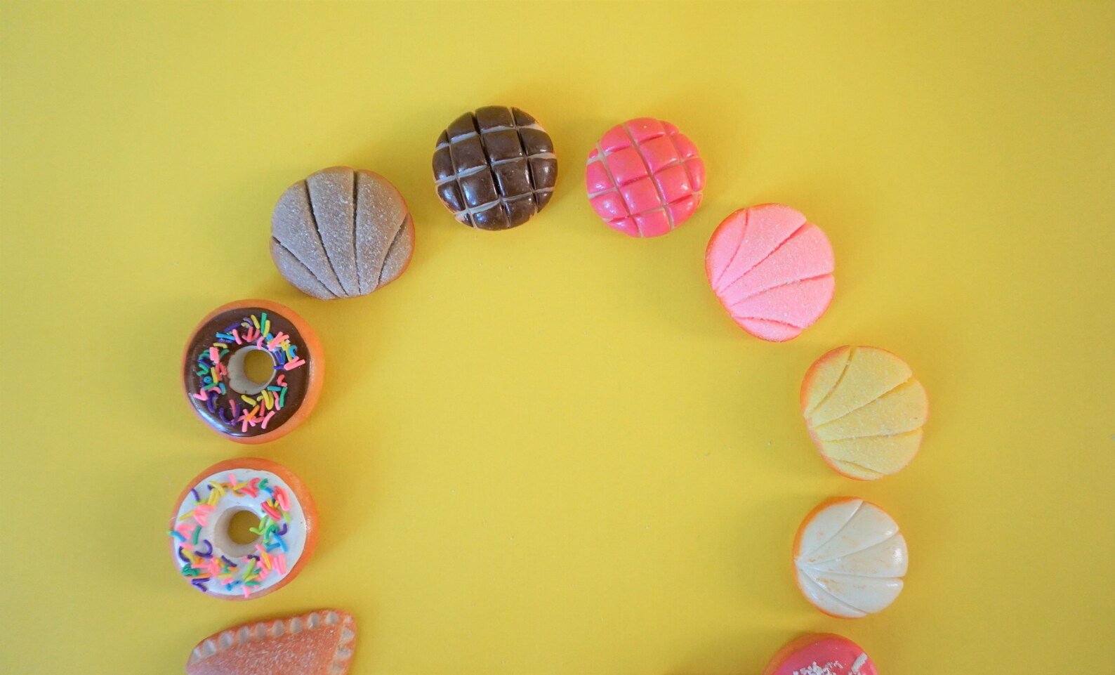 Mini concha Mexican Pan Dulce multicolored conchita sweet | Etsy