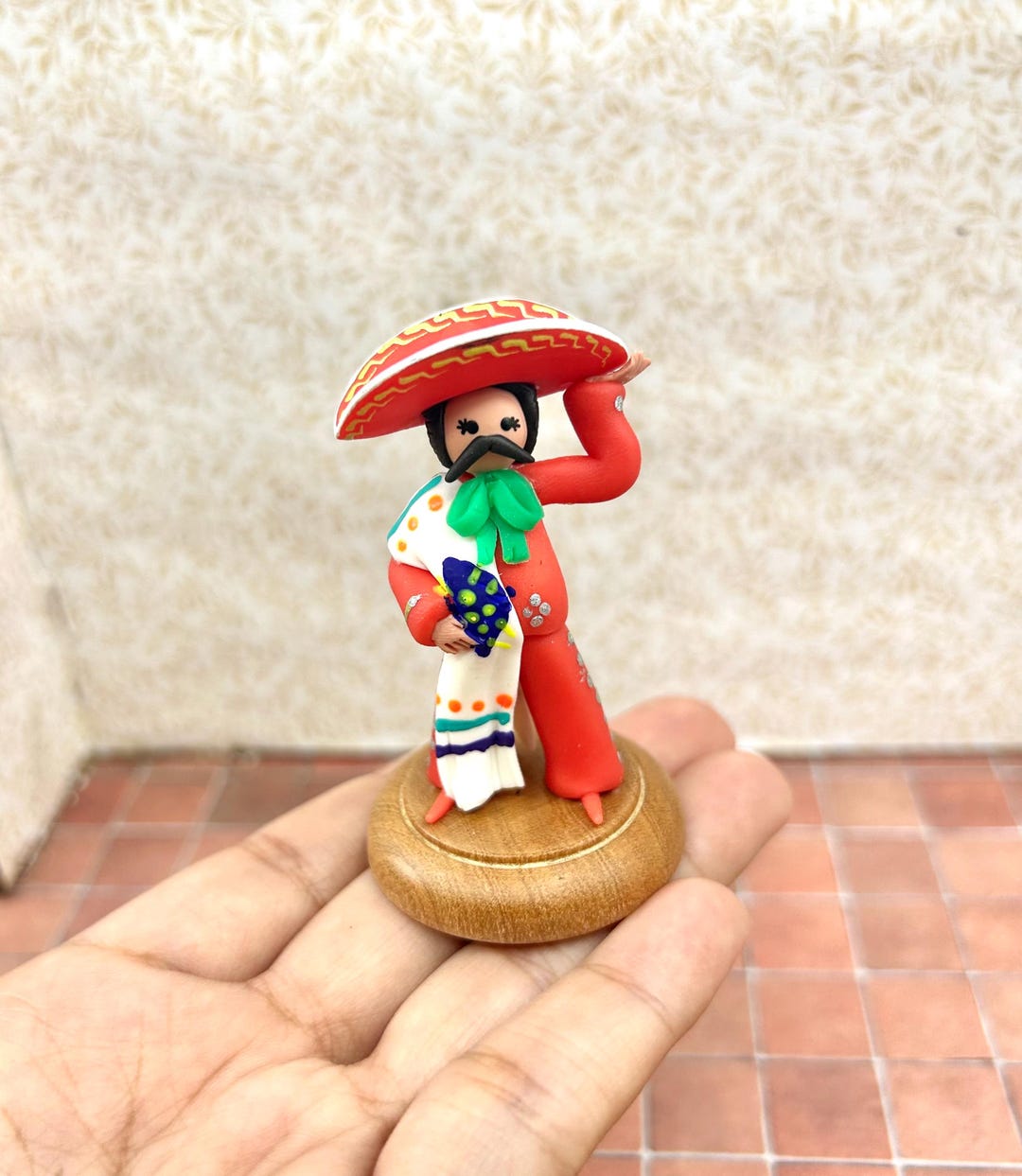 Mini Mariachi Doll Mariachero Mexico Mexican Dollhouse Miniature Day of ...