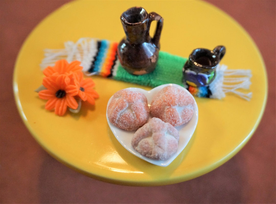 Miniature INDIVIDUAL Pan De Muerto Mexican Bread Mexico Miniatura Mini ...