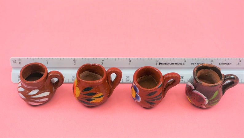 Miniature Jarrito Mexican Cup Ceramic Jarro Jar Clay Ofrenda Vaso Food ...