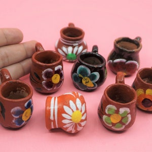 Miniature Jarrito Mexican Cup Ceramic Jarro Jar Clay Ofrenda - Etsy