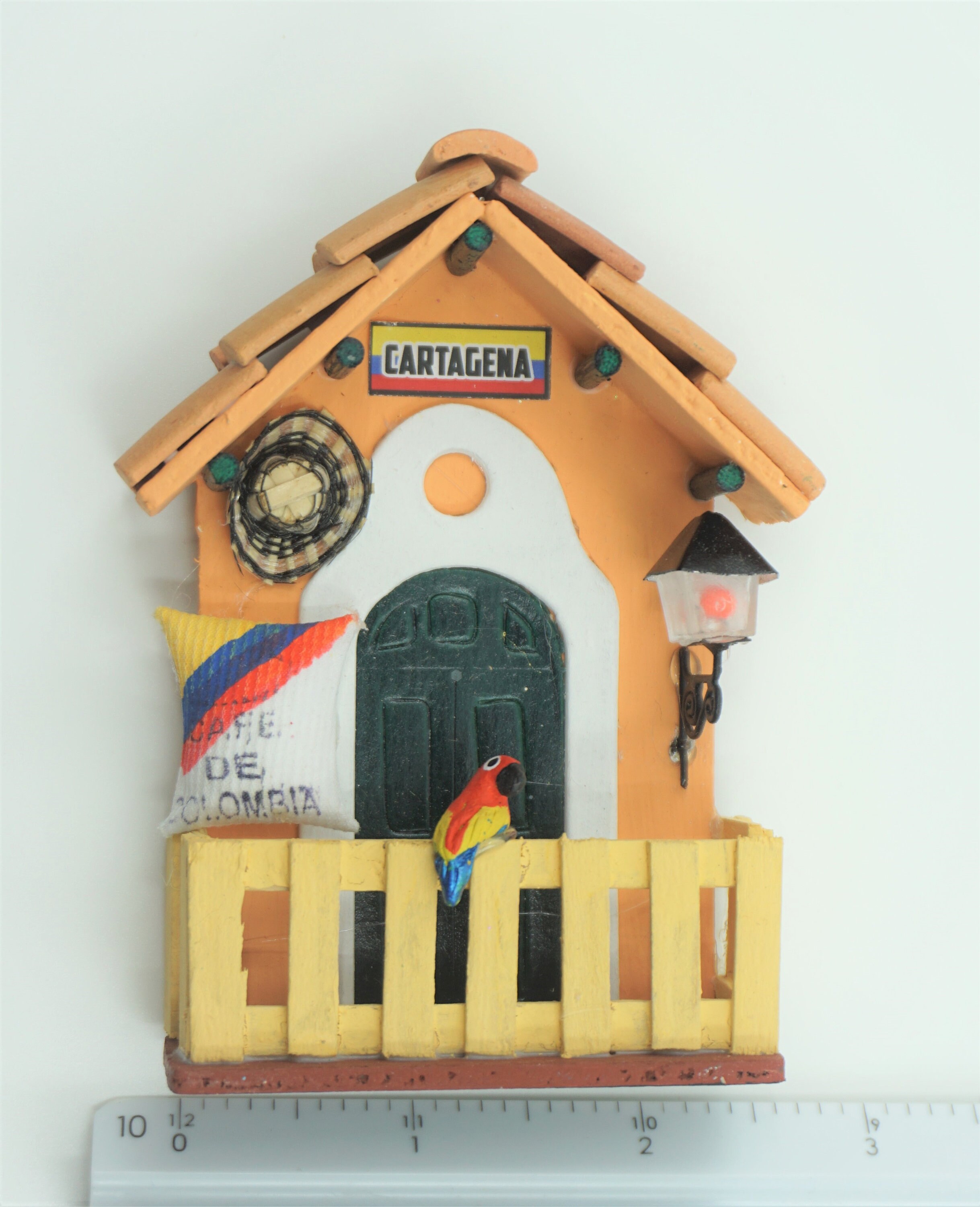 Miniature Spanish Colonial Colombian Orange Home House Casa Vintage ...