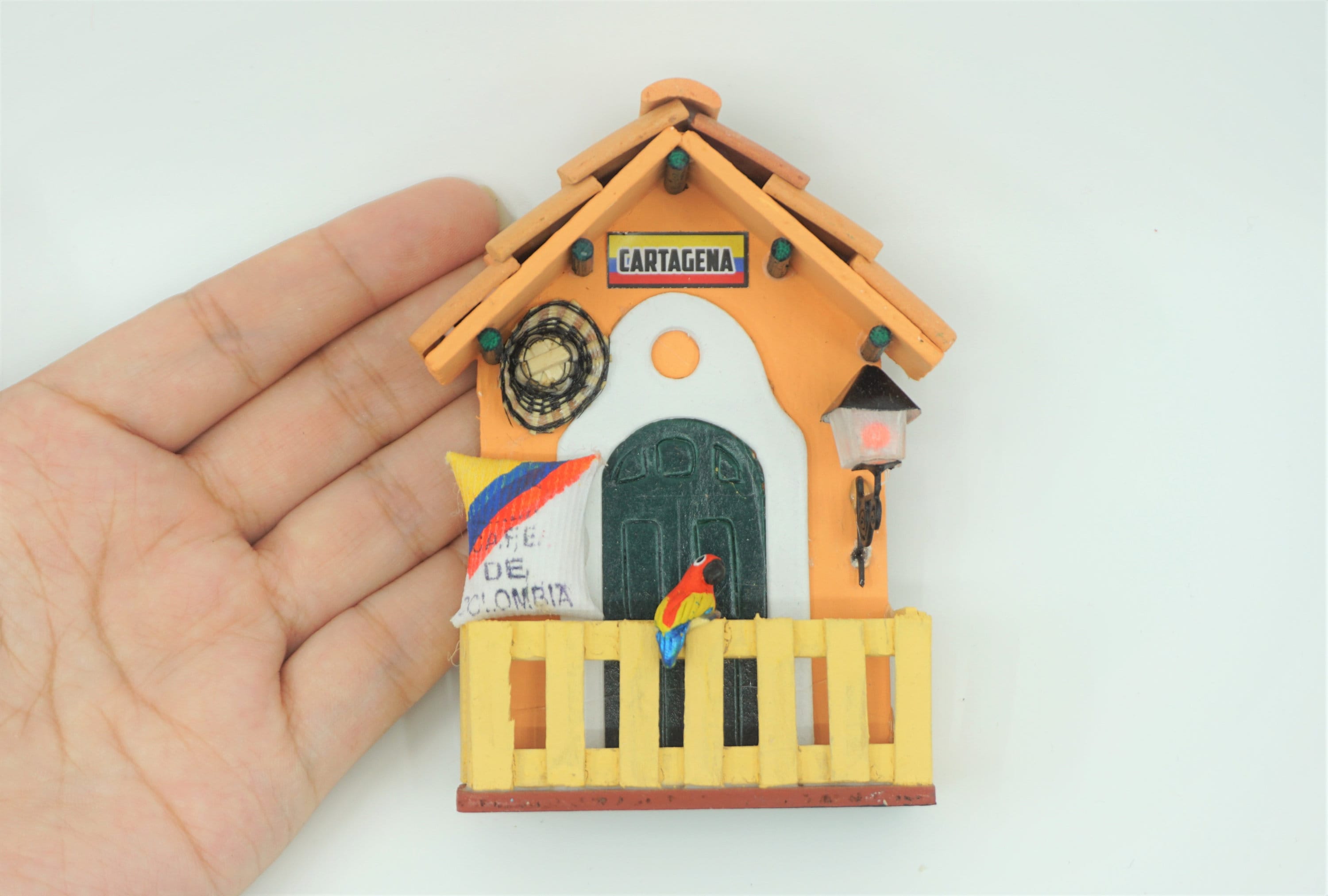 Miniature Spanish Colonial Colombian Orange Home House Casa Vintage ...